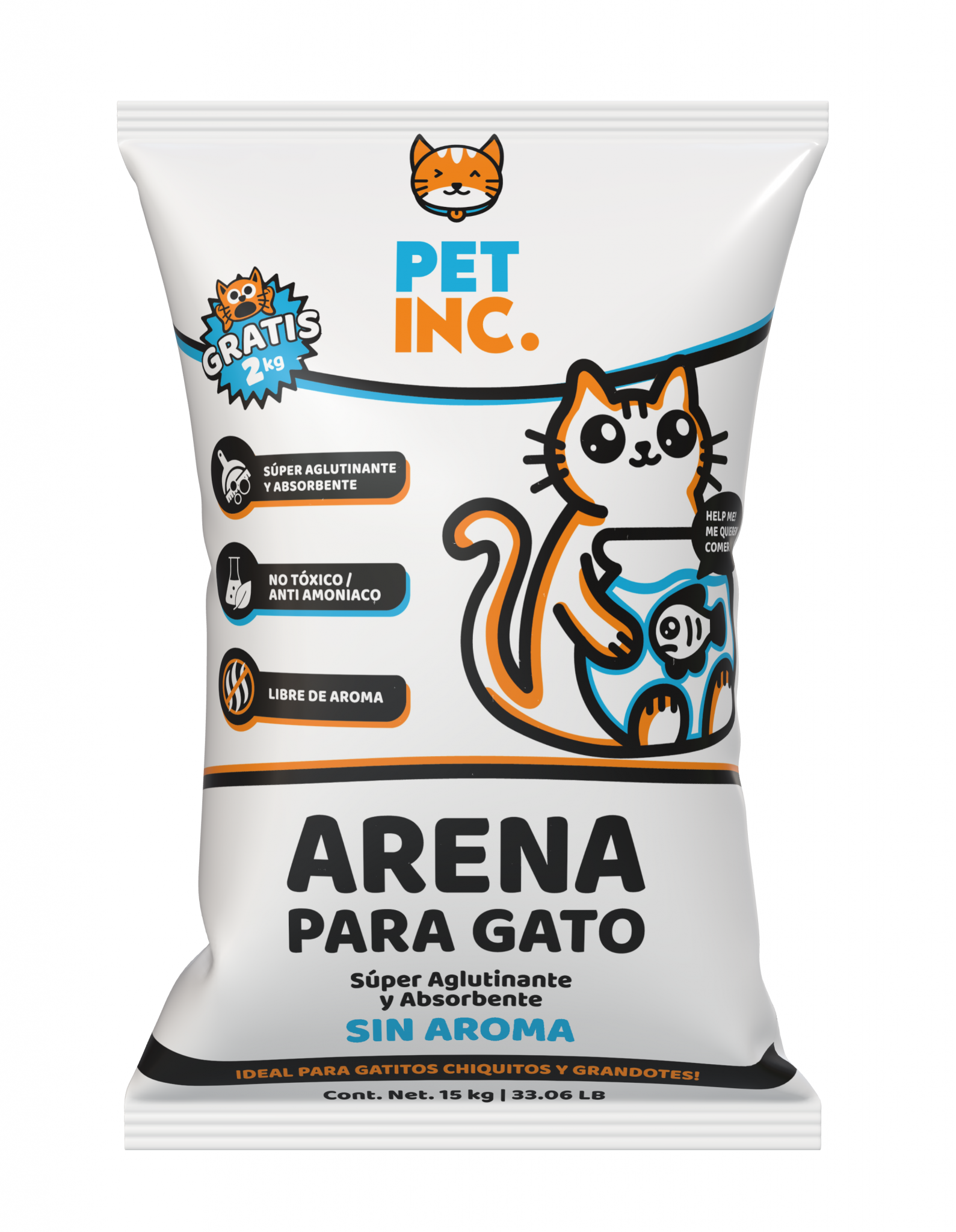 Arena para gato - Aglutinante y No Aglutinante Numero 1 en Calidad Superior